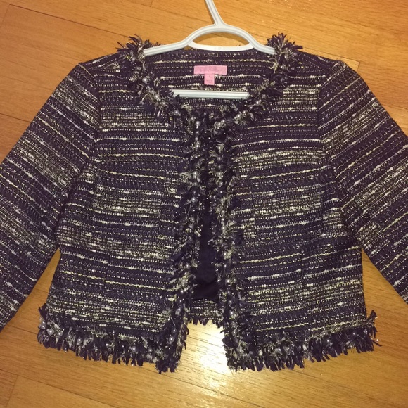 Lilly Pulitzer | Jackets & Coats | Lilly Pulitzer Hagen Boucle Crop ...